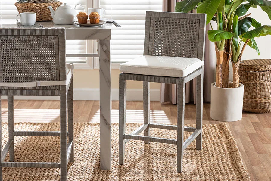 Sofia Natural Rattan Counter Stool | FredCo