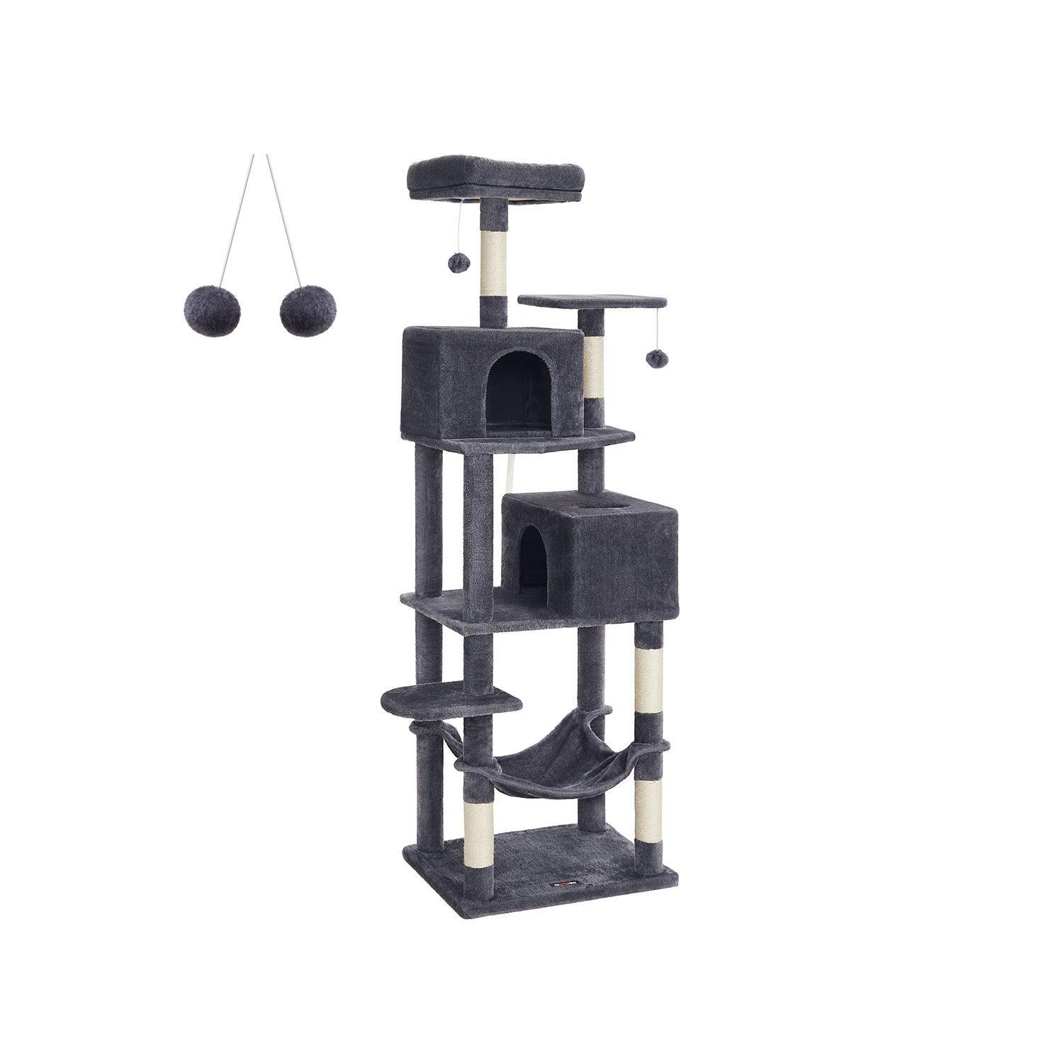 75.2-Inch Large Cat Tree Smoky Gray | FredCo