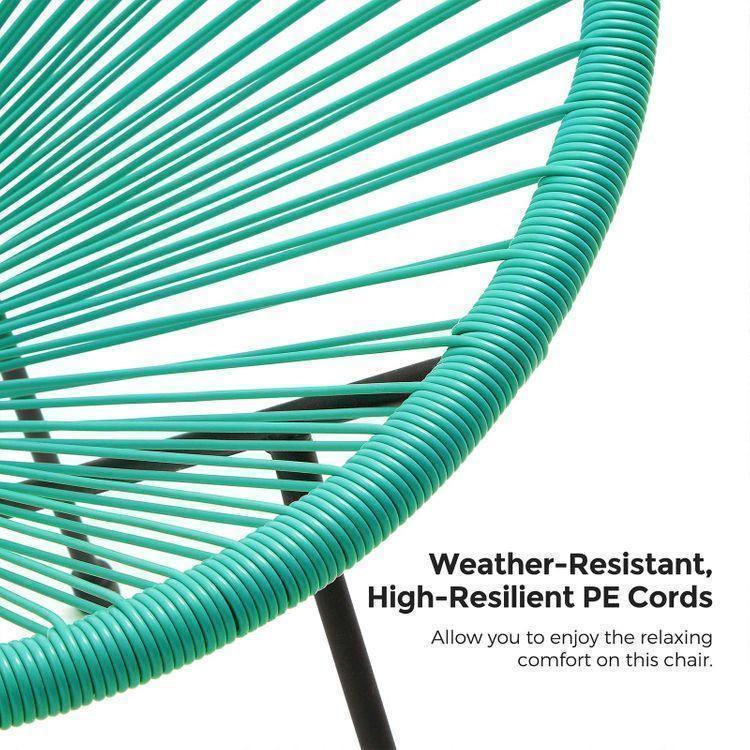 Aqua Green 3-Piece Outdoor Acapulco Chair