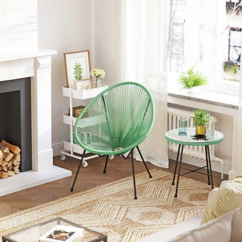 Light Green 3-Piece Outdoor Acapulco Chair