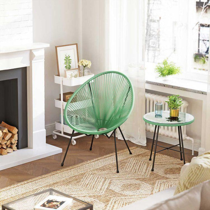 Light Green 3-Piece Outdoor Acapulco Chair