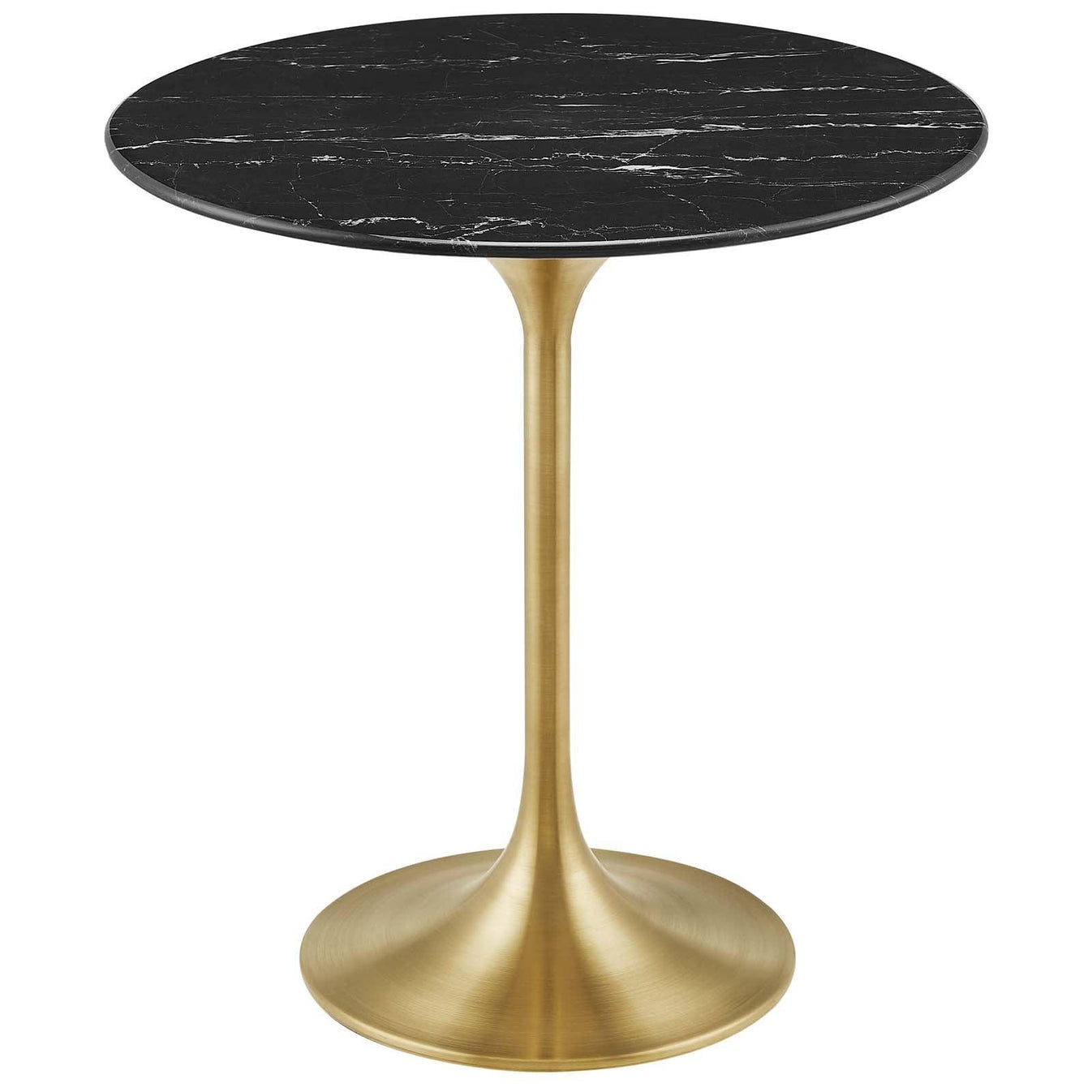 Lippa 20" Round Artificial Marble Side Table, EEI-5685 | FredCo