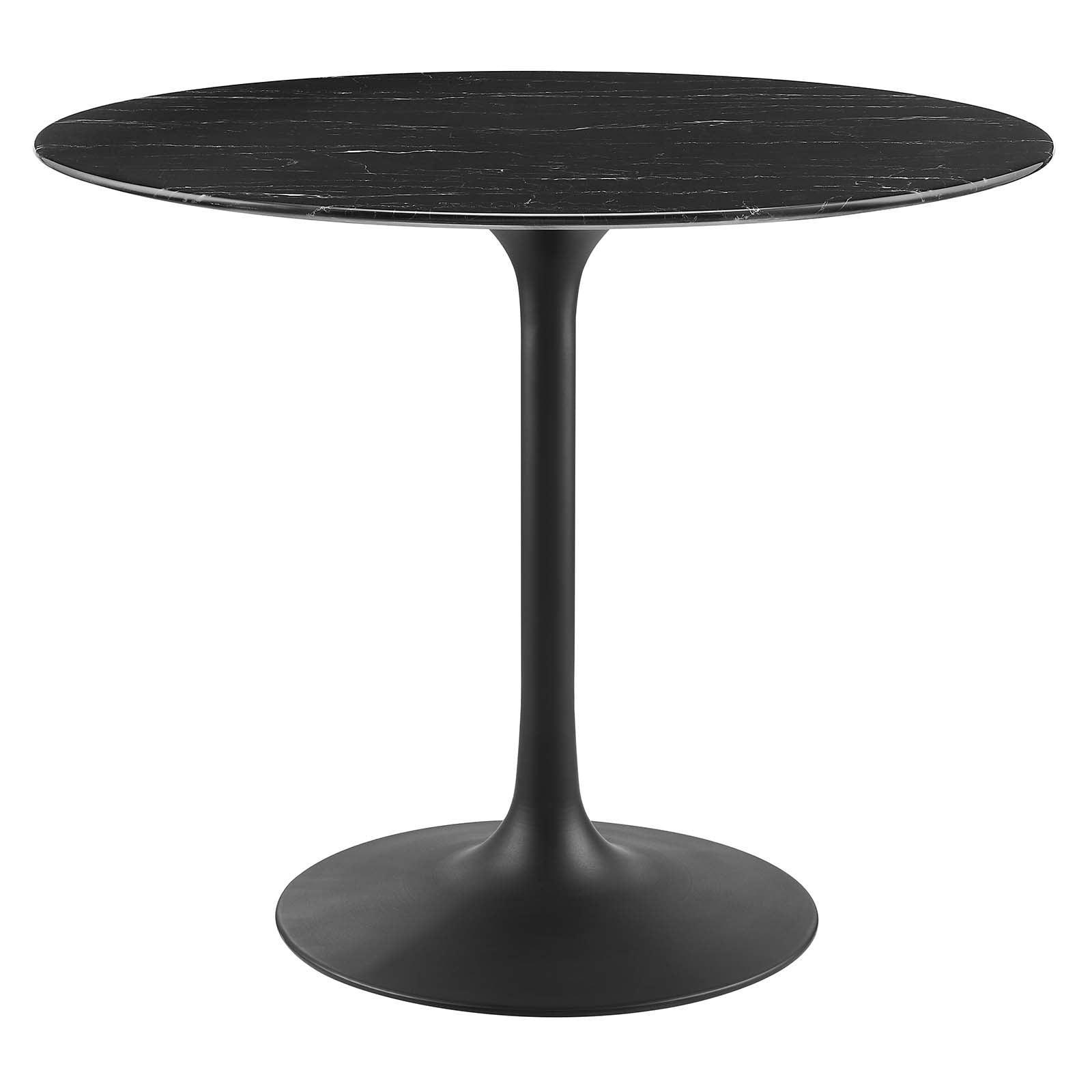 Lippa 36" Round Artificial Marble Dining Table, EEI-4868 | FredCo