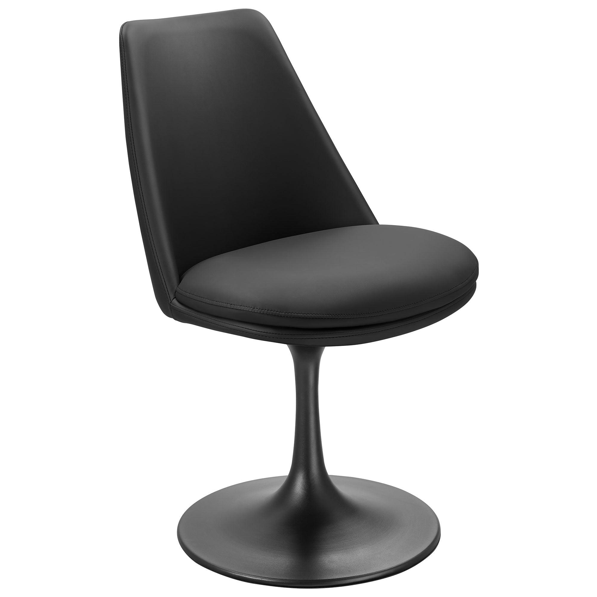 Lippa Vegan Leather Swivel Dining Chair by Modway | FredCo