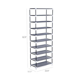Mocha Shoe Tower Rack | FredCo