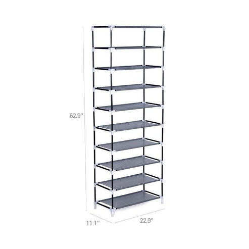 Mocha Shoe Tower Rack | FredCo