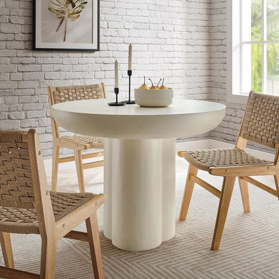 Modway Caspian 40" Round Concrete Dining Table