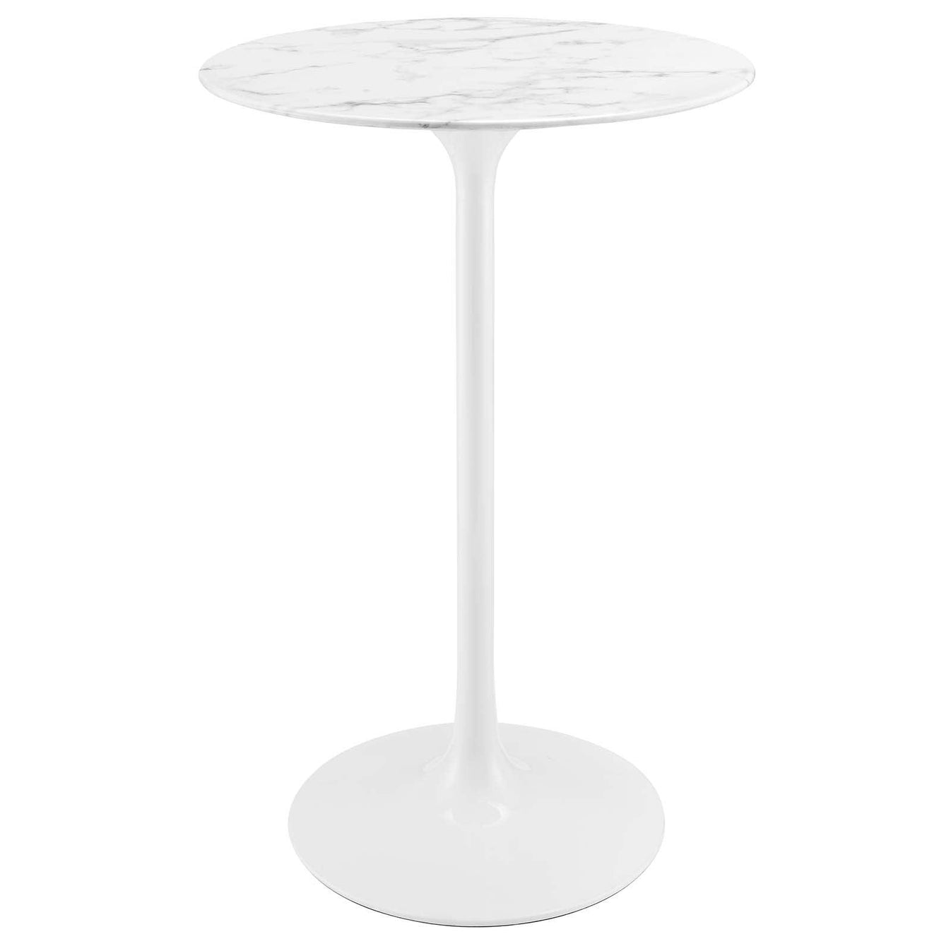 Modway Lippa 28" Round Artificial Marble Bar Table | FredCo