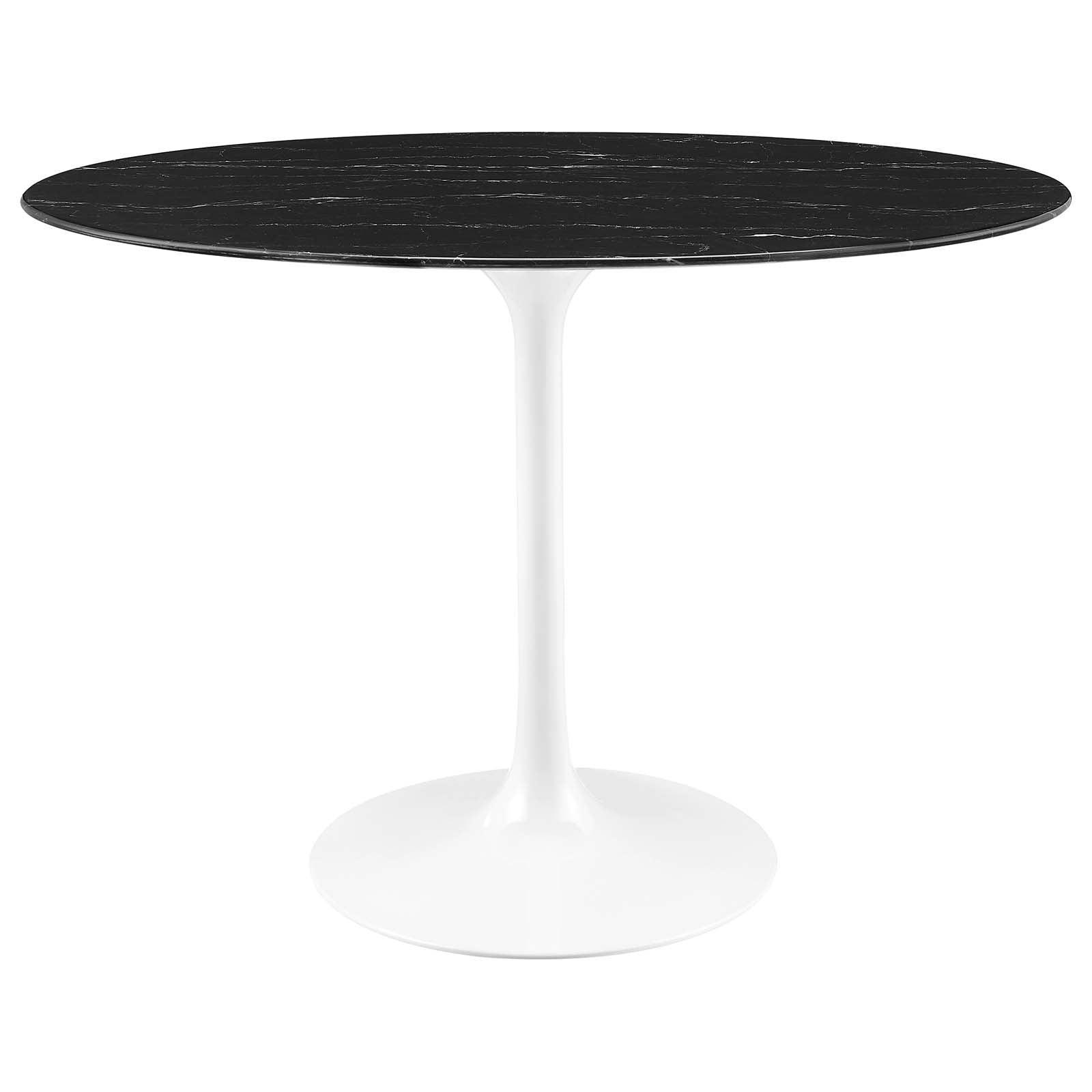 Modway Lippa 42" Round Artificial Marble Dining Table | FredCo