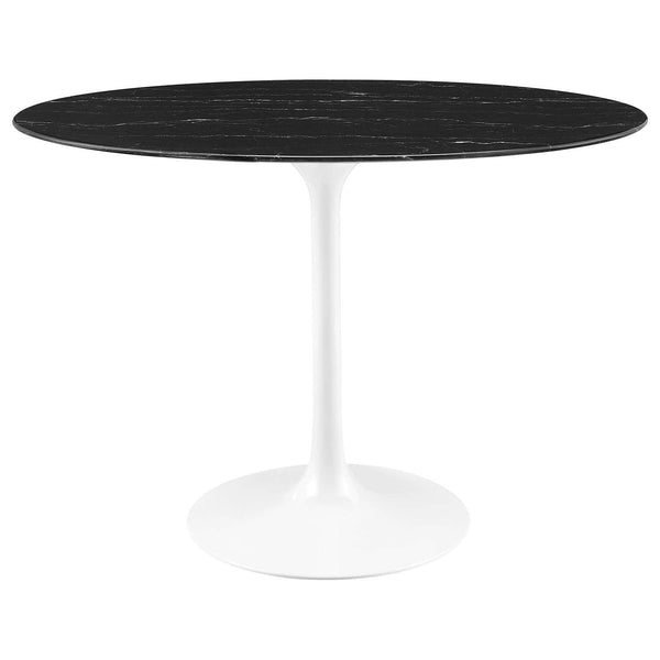 Modway Lippa 42" Round Artificial Marble Dining Table | FredCo