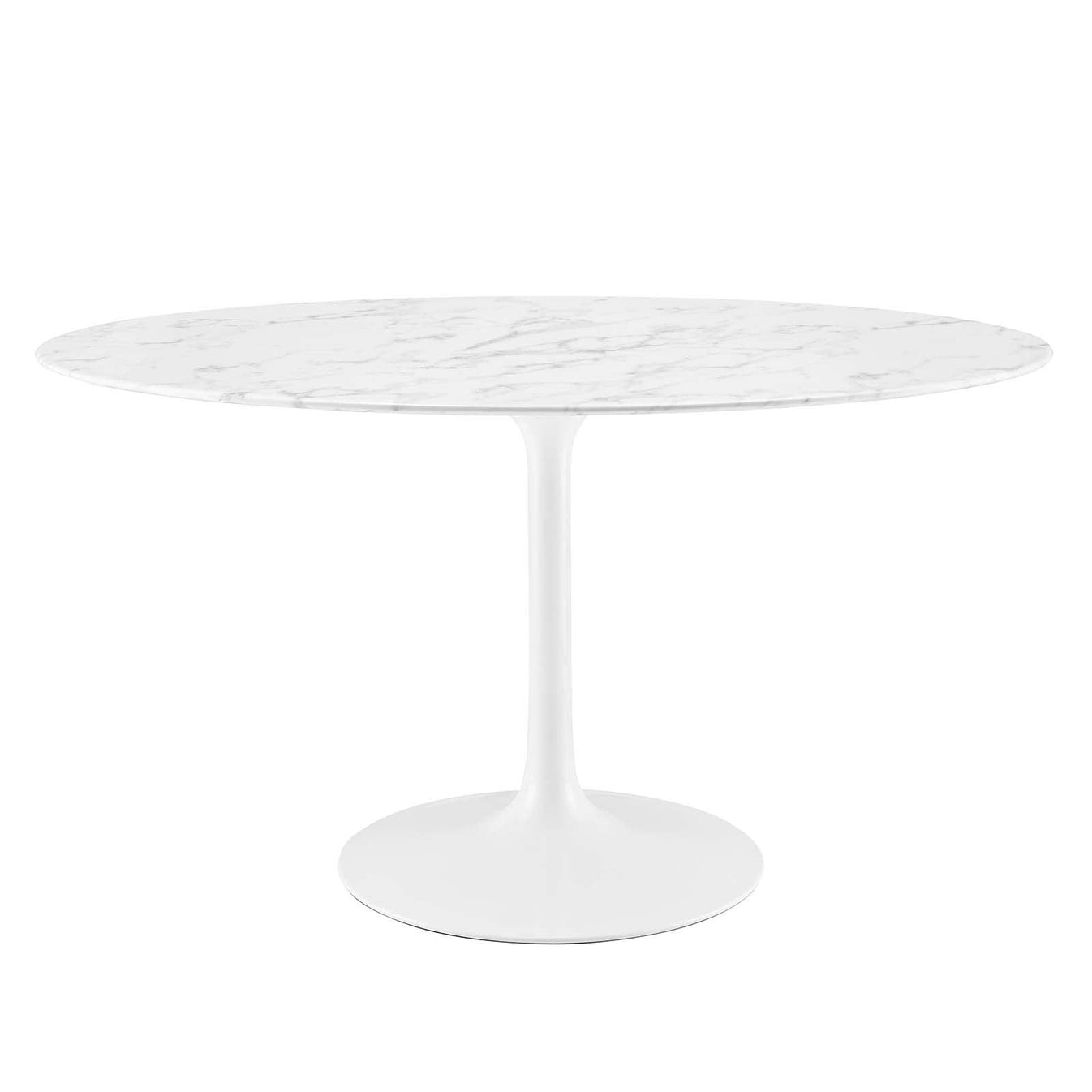 Modway Lippa 54" Oval Artificial Marble Dining Table | FredCo