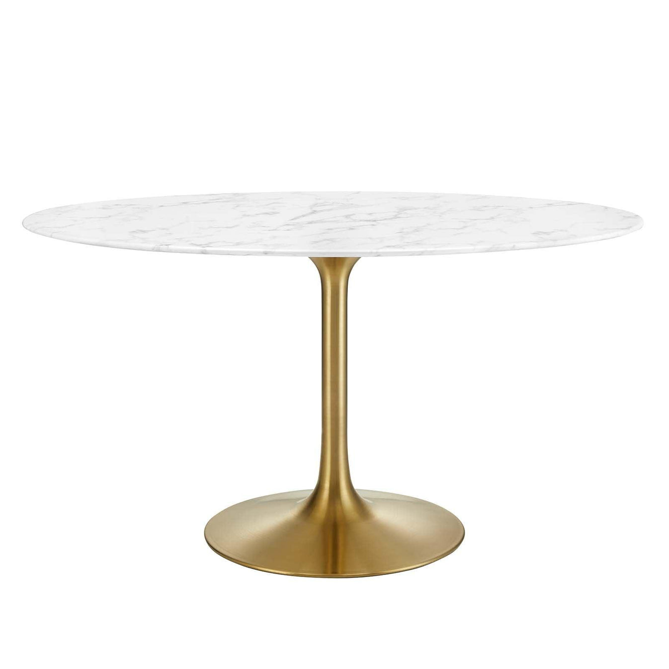 Modway Lippa 54" Oval Artificial Marble Dining Table, EEI-3235 | FredCo