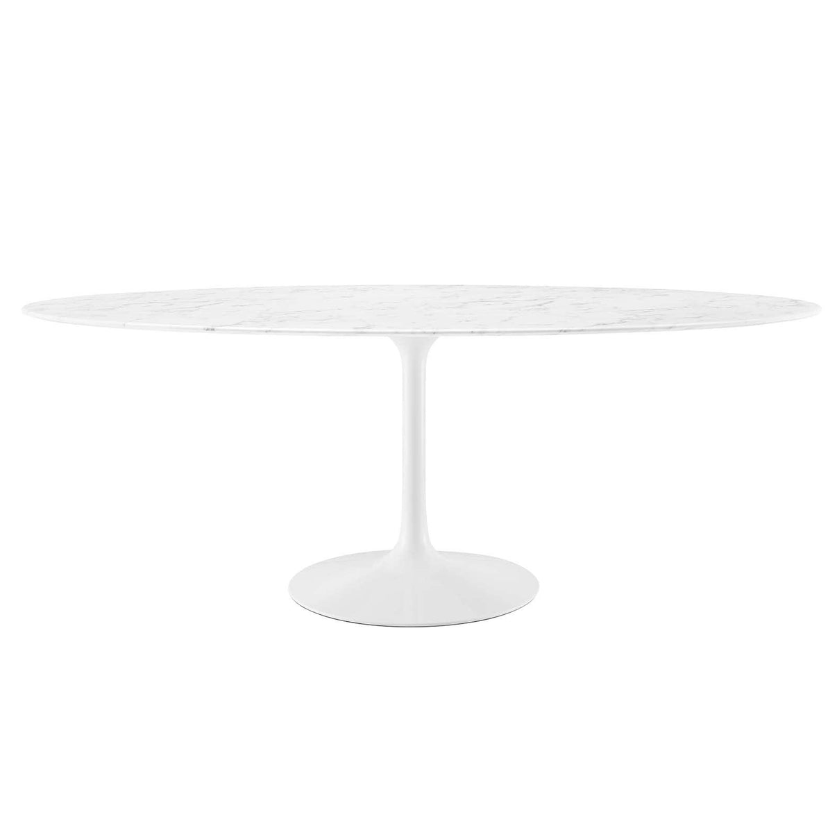 Modway Lippa 78" Oval Artificial Marble Dining Table | FredCo