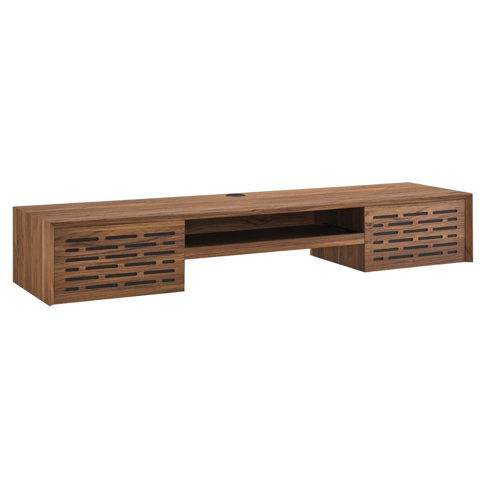 Modway Merit 60" Wall Mount Wood Office Desk | FredCo