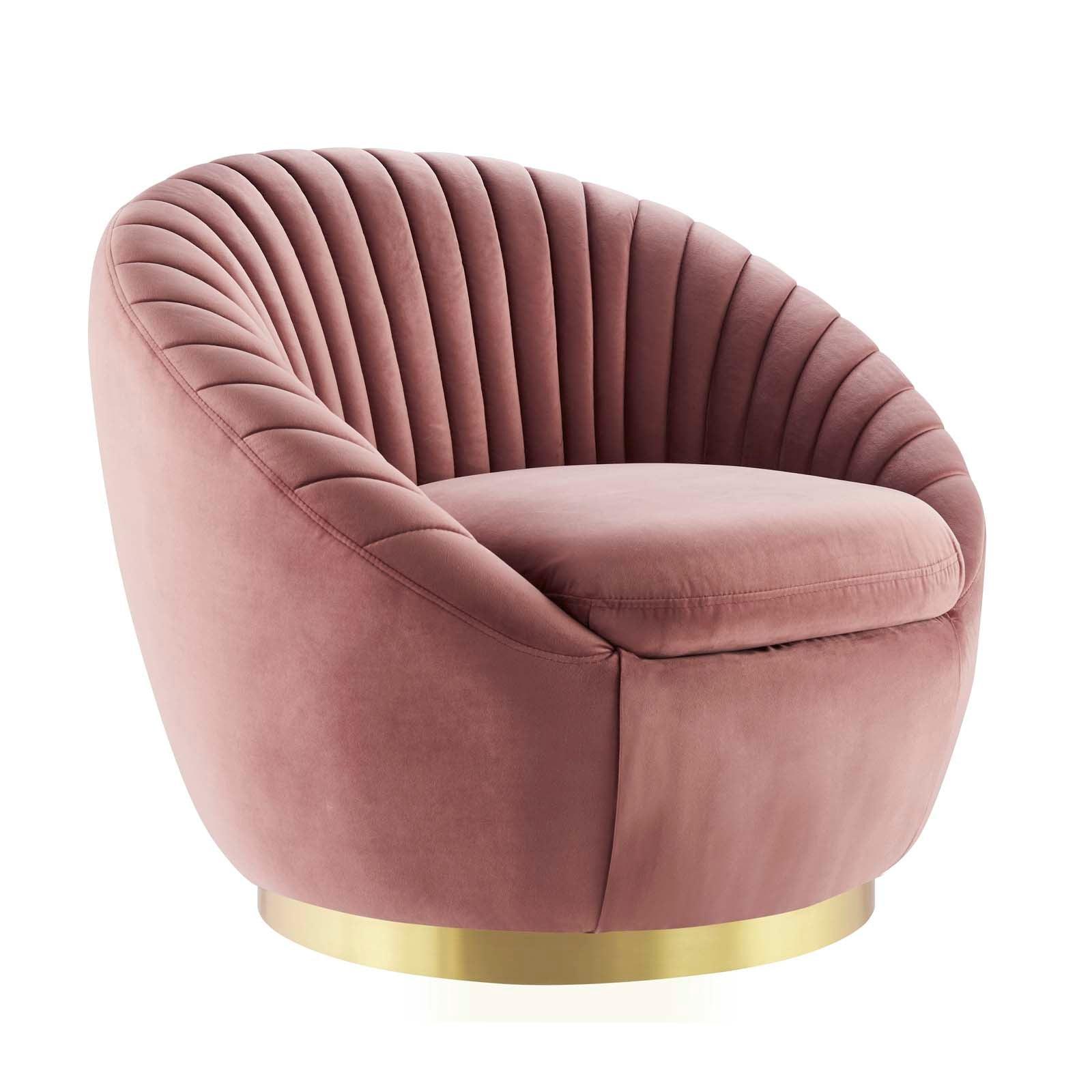 Modway Whirr Tufted Performance Velvet Swivel Chair | FredCo