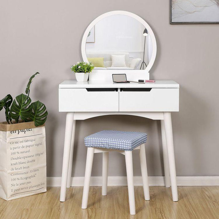 Round Mirror Dressing Table | FredCo
