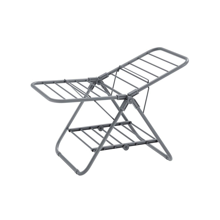 Small Foldable 2-Level Clothes Drying Rack Dove Gray | FredCo