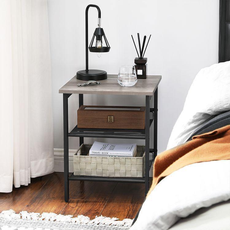 Steel Frame Nightstand Set