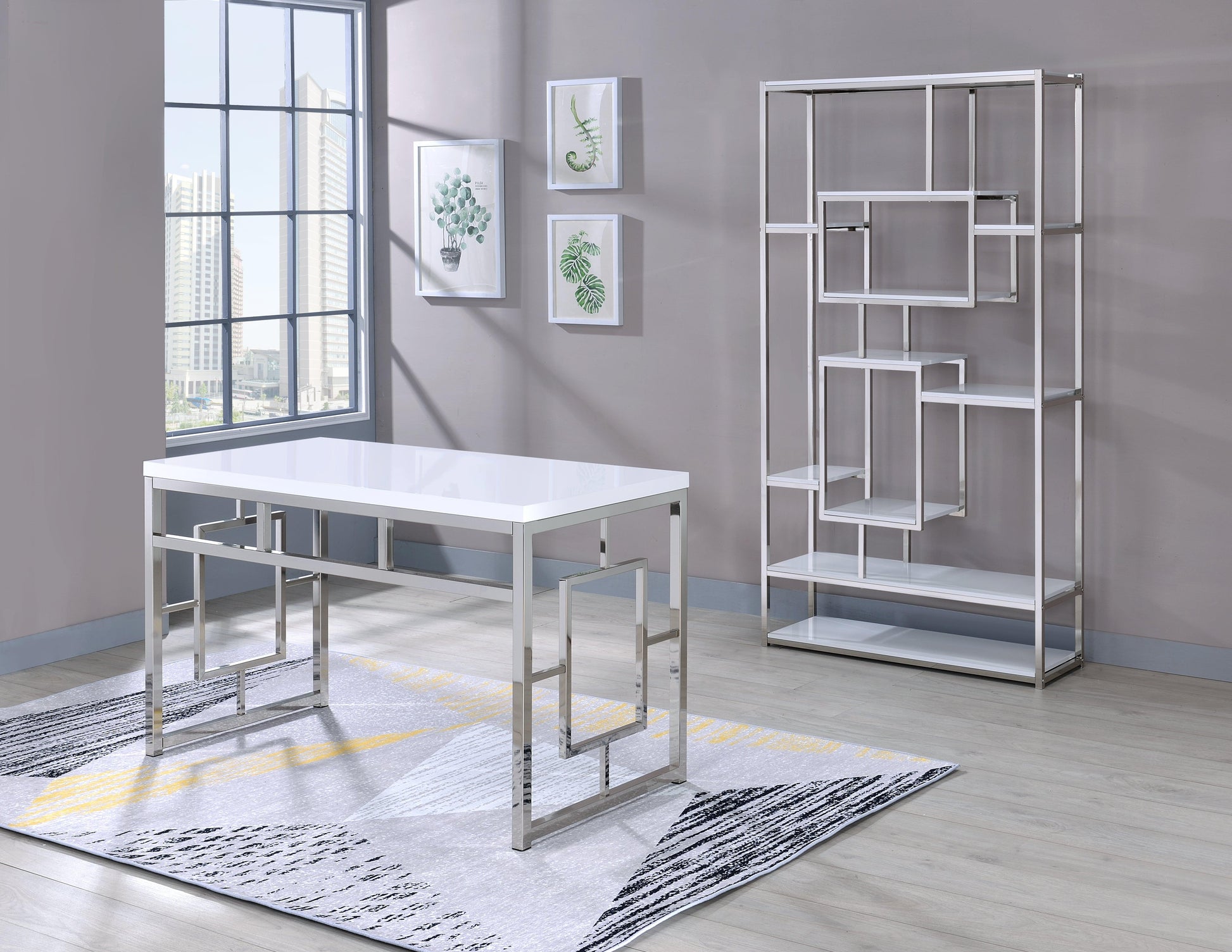 Steve Silver Alize - Bookcase - White AZ250BW | FredCo