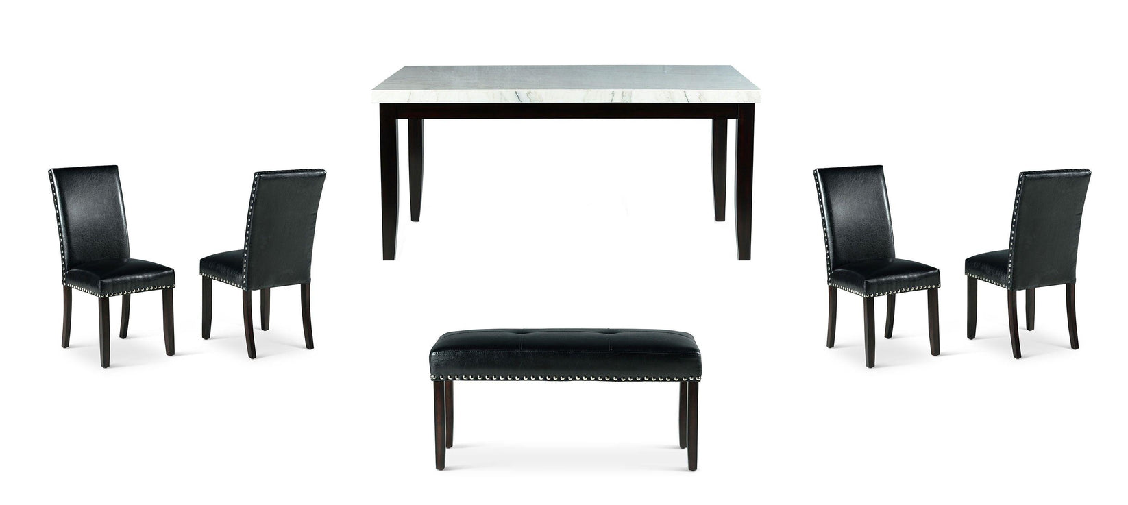 Steve Silver Heather - 6 Piece Dining Set - Black WB3806PC | FredCo