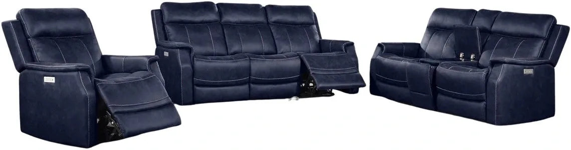 Steve Silver Valencia - 3 Piece Dual Power Reclining Living Room Set ...