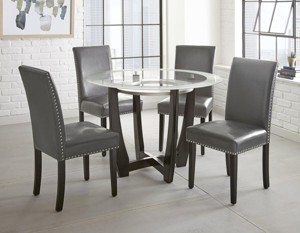 Steve Silver Verano - 5 Piece Dining Set - Dark Gray VR450-5PC-G | FredCo