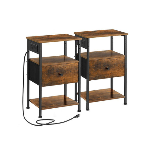 VASAGLE Nightstand with Charging Station | FredCo