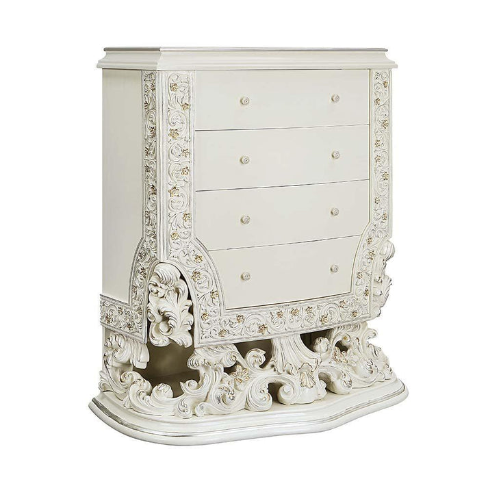 ACME Adara Chest, Antique White Finish