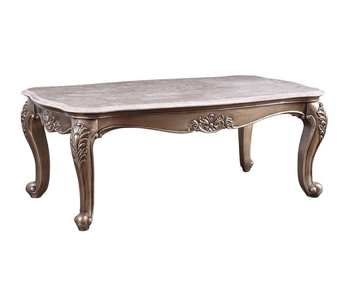 ACME Jayceon Coffee Table, Marble & Champagne