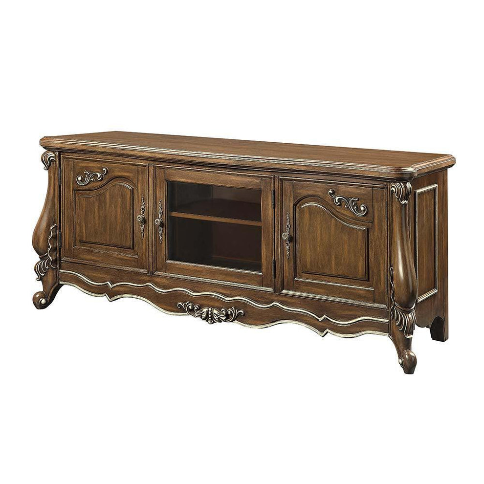 ACME Latisha TV Stand, Antique Oak Finish