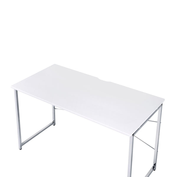 ACME Tennos Writing Desk, White & Chrome Finish | FredCo