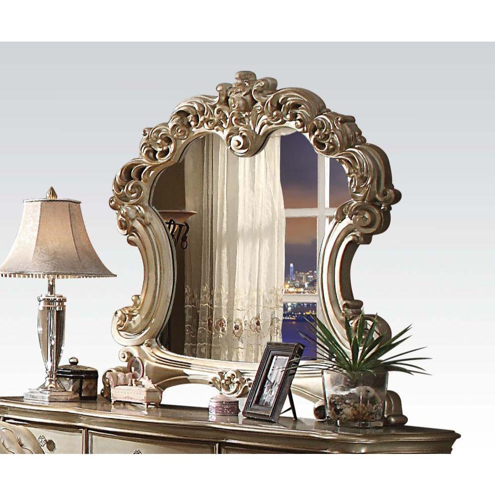 ACME Vendome Mirror, Gold Patina & Bone | FredCo