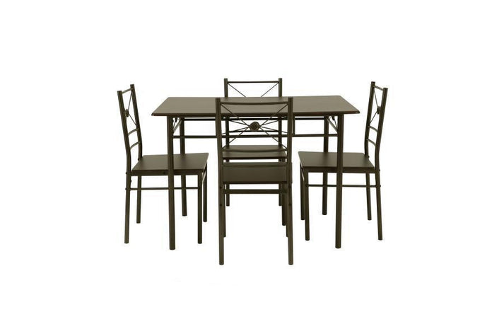 Anna 5-piece Rectangular Dining Set Dark Bronze 100033 Coaster | FredCo