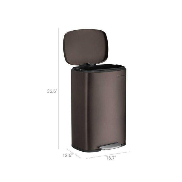 Brown Kitchen Trash Can