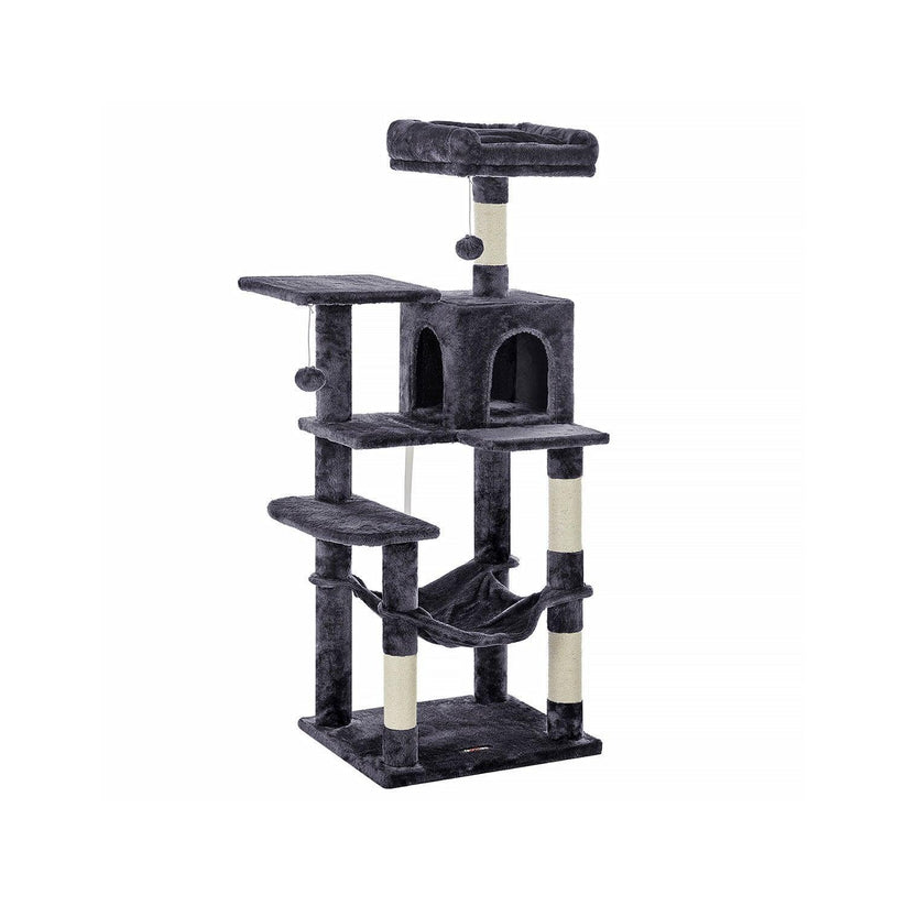 Cat Tree with Steps & Caves 56 Inch