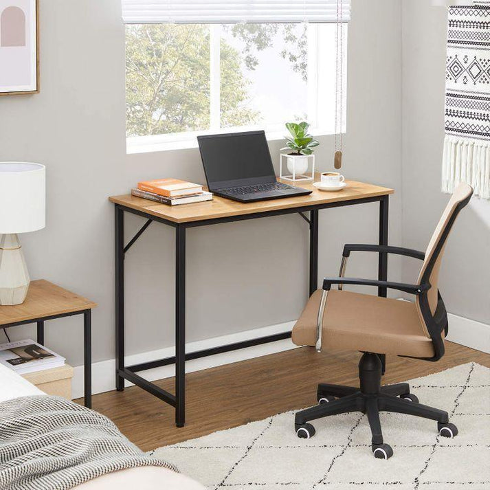 Computer Desk Honey Brown and Black