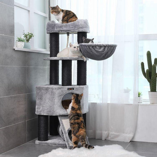 Light Grey Cat Tree 55" High | FredCo