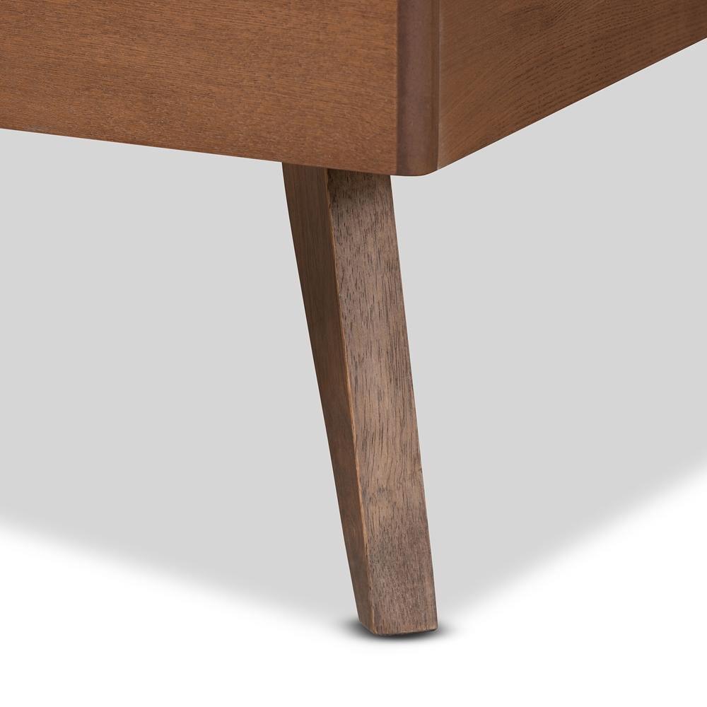Lissette Mid-Century Modern Ash Walnut Finished Wood Twin Size Platform ...