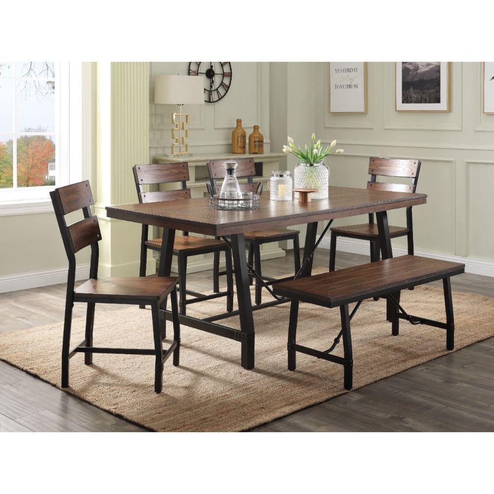 Mariatu Dining Table Oak & Black | FredCo