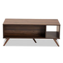 Naoki Modern and Contemporary Two-Tone Grey and Walnut Finished Wood 1 ...