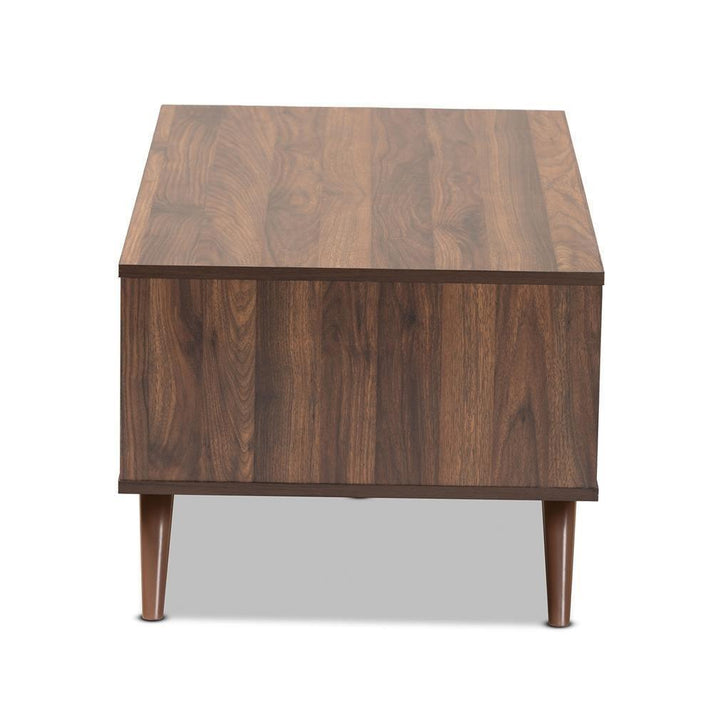 Naoki Modern and Contemporary Two-Tone Grey and Walnut Finished Wood 1 ...