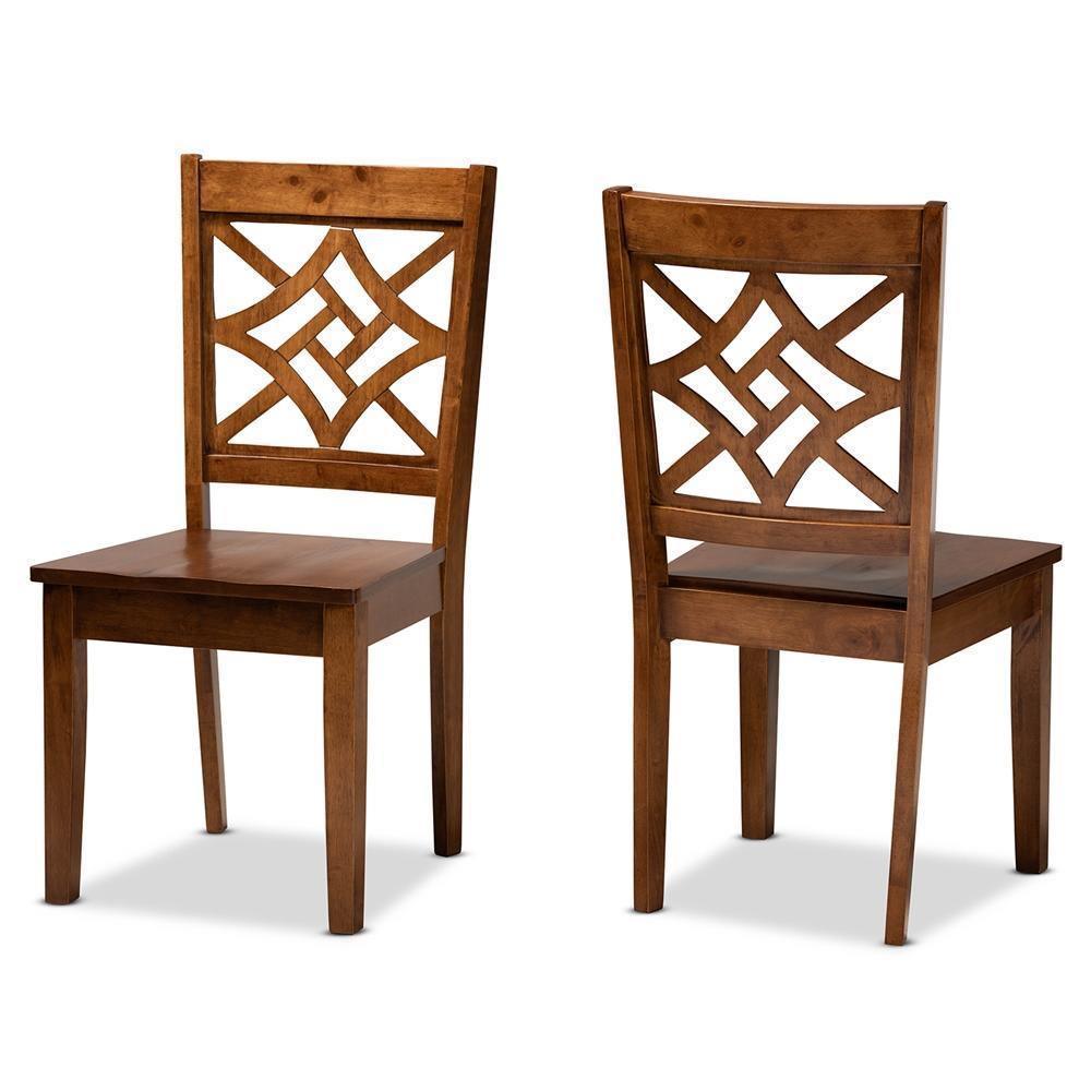 Nicolette Modern and Contemporary Walnut Brown Finished Wood 2-Piece ...