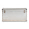 Serge French Industrial Silver Metal Storage Trunk