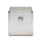 Serge French Industrial Silver Metal Storage Trunk