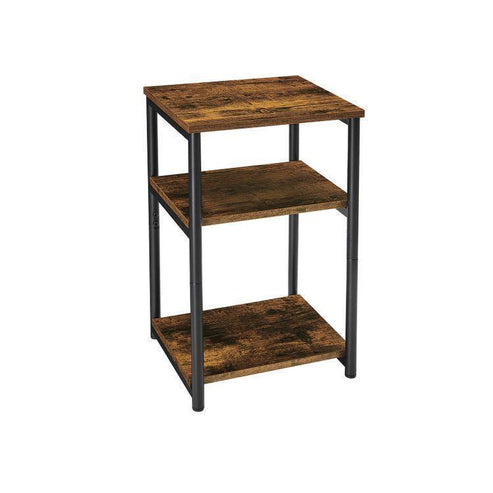 Side Table Rustic Brown and Black | FredCo