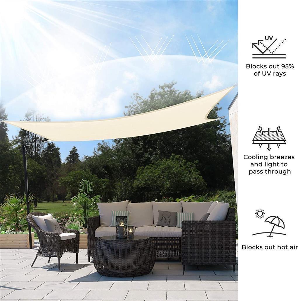 UV Block Sun Shade Beige 12 x 12